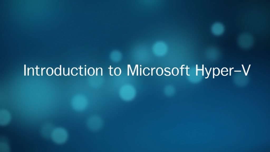 Microsoft Virtual Academy เปิดตัวคลิป Training ภาษาไทยสำหรับ Hyper-V ...