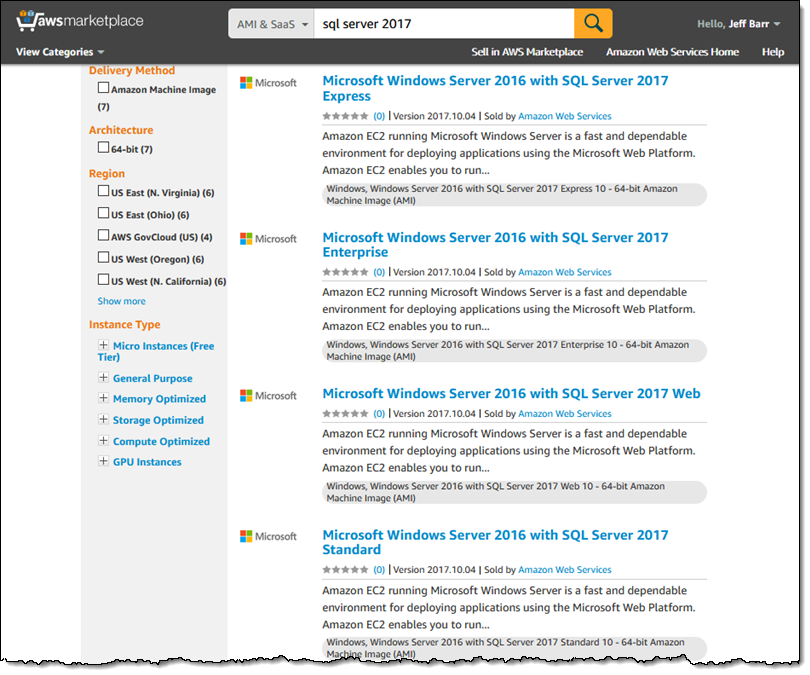 AWS รองรับการใช้งาน Microsoft SQL Server 2017 บน Amazon EC2 แล้ว ...