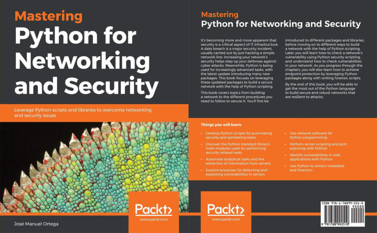 ฟรี Ebook Mastering Python For Networking And Security จาก Packt 3659