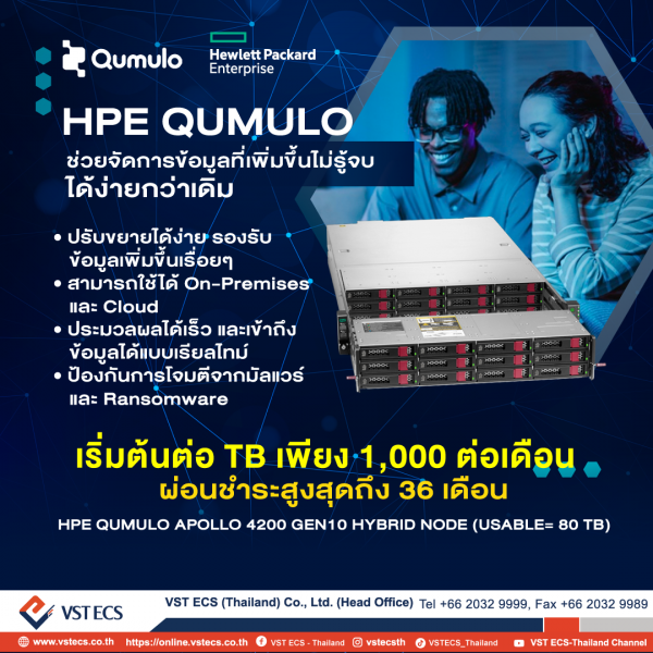 HPE Solutions for Qumulo: ระบบ Enterprise File Storage ตอบโจทย์งาน Unstructured Data ขนาดใหญ่ของ ...