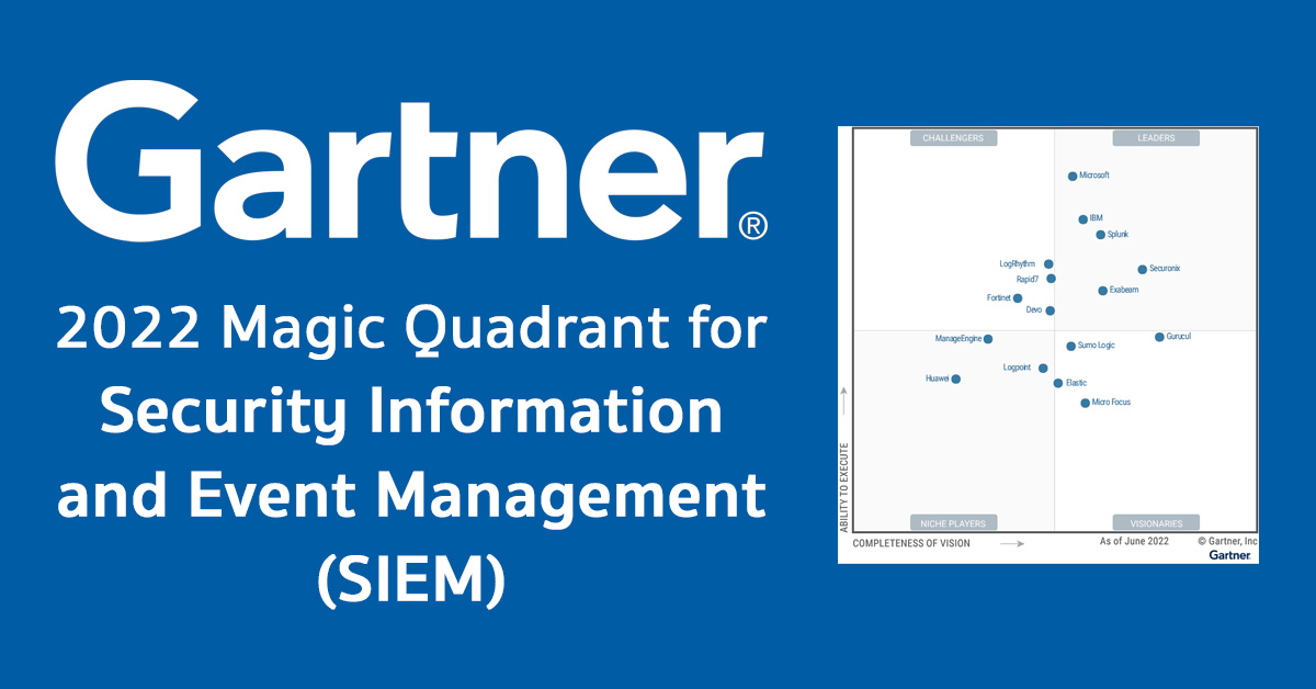 Gartner ออก Magic Quadrant ด้าน Siem ปี 2022 Microsoft Ibm และ Splunk ยังครองตำแหน่งผู้นำ