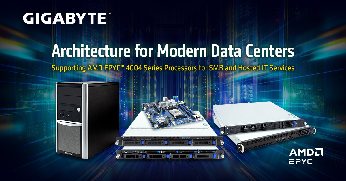 GIGABYTE ประกาศรองรับโปรเซสเซอร์ AMD EPYC™ 4004 Series – TechTalkThai