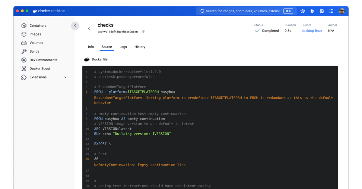 Docker เพิ่มความสามารถ Docker Build Check – TechTalkThai
