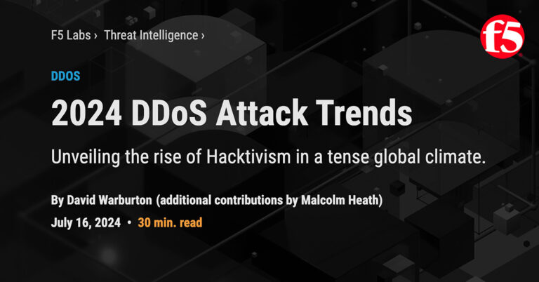F5 ออกรายงาน DDoS Attack Trends ประจำปี 2024 – TechTalkThai