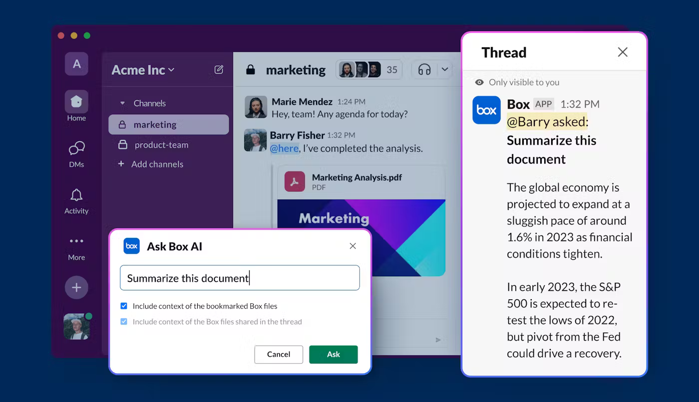 Box และ Slack ประกาศรองรับการใช้งาน Box AI บน Slack – TechTalkThai
